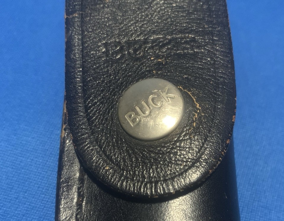 Buck Custom USA #102 Woodsman Knife with Leather Sheath | eBay