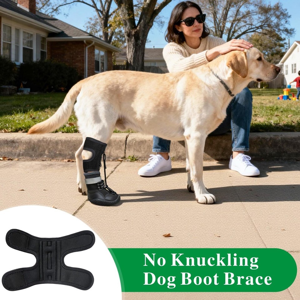 Idepet Dog Drop Foot Brace Strap On (No Knuckling Boot Brace) — Dog ...