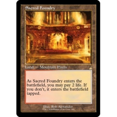 SACRED FOUNDRY (RETRO FRAME) Ravnica Remastered Magic MTG MINT CARD | eBay