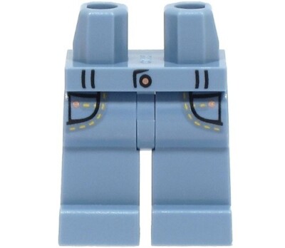 10X TEN Pairs Lego Sand Blue Jeans Minifigure Legs Pants Brand New | eBay