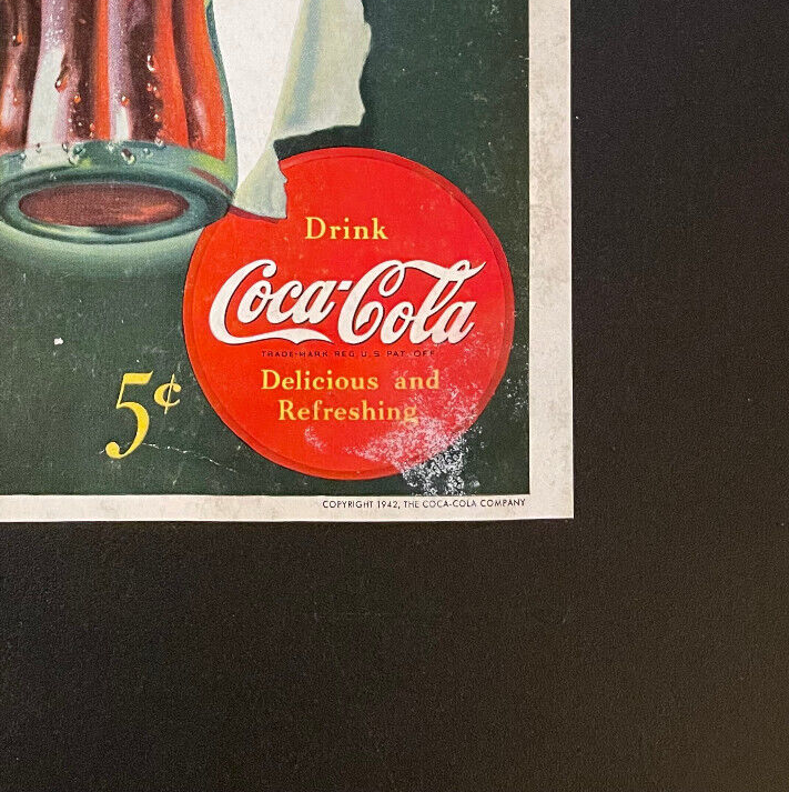 1944 Coca Cola Christmas Print Ad Quality Carries On | eBay