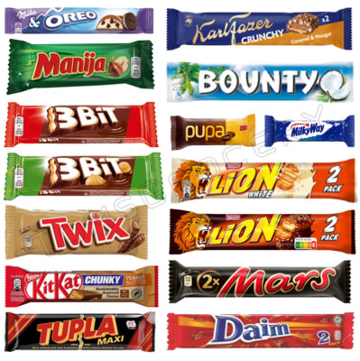 15 CHOCOLATE BARS BUNDLE Candy Assortment Hamper Socking Fillers ...