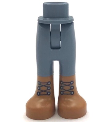 Lego New Sand Blue Minifig Pants Trousers w/ Back Pockets Boots w ...