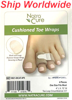 Broken Toe Wraps Hammer Toe Separator Splints Cushioned Bandages 4 pk ...
