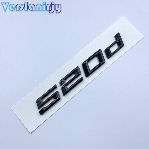 Gloss Black Letter 520d Rear DeckLid Trunk Badge Emblem For New 5 ...