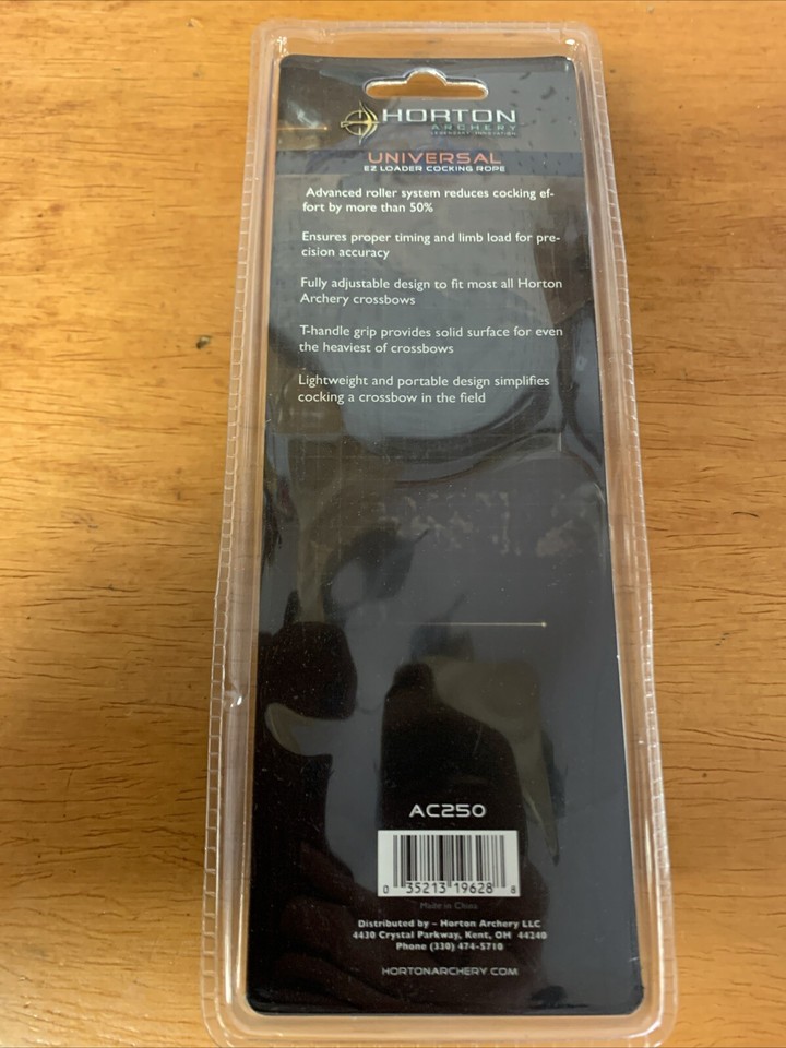 Horton Archery AC250 Crossbow Cocking Rope T Handles Barnett TenPoint ...