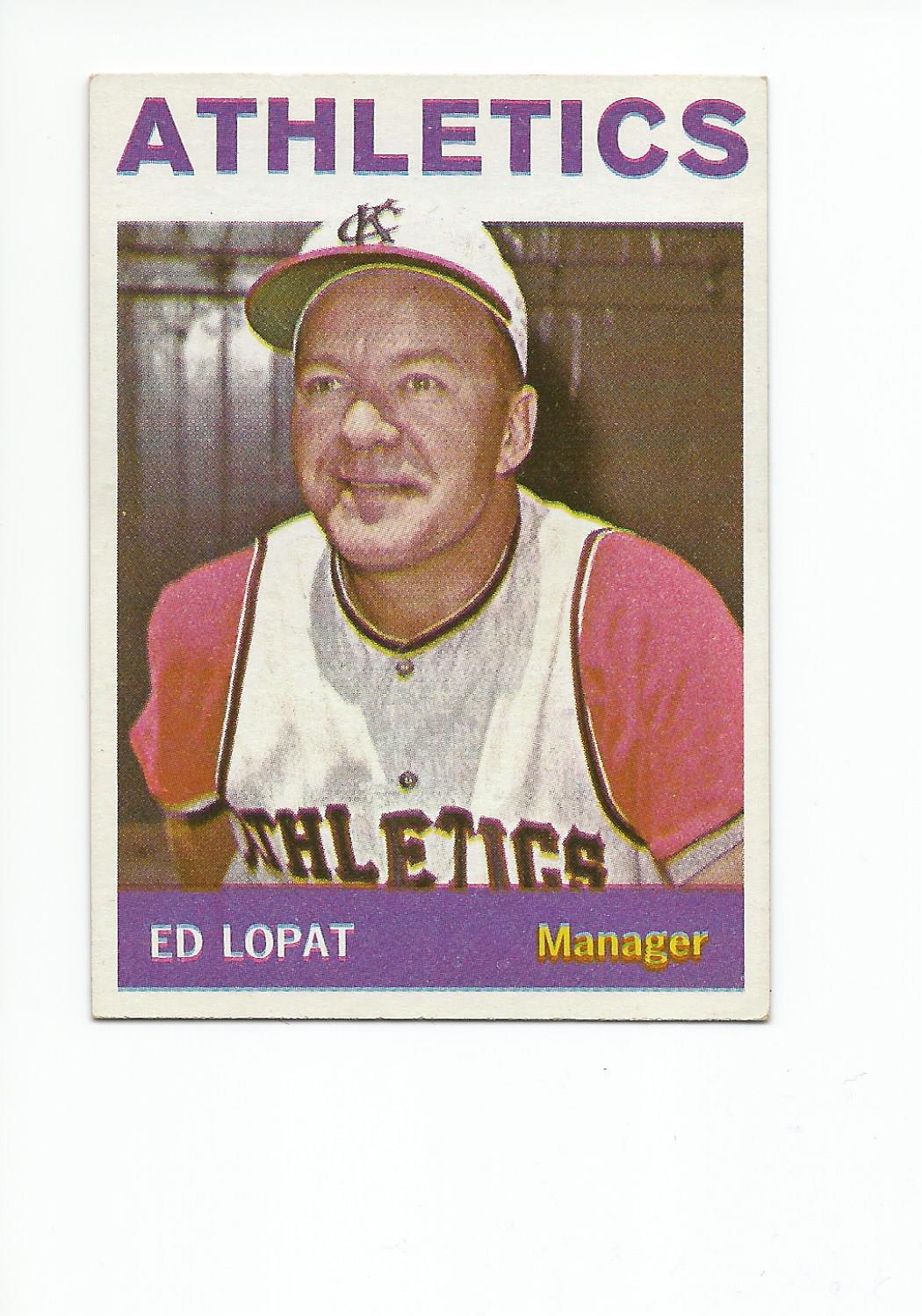 ED LOPAT 1964 Topps Baseball card #348 Kansas City Athletics A's NR MT ...