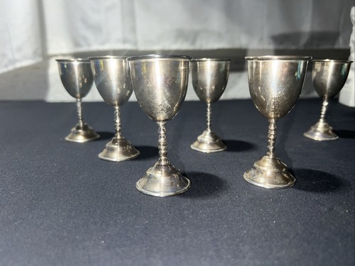 Vintage Goblet Cup Sterling Silver .925 Mexico SNP Signed LOT OF 6 | eBay