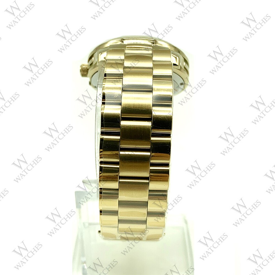 New Michael Kors MK5786 Women's 38mm Case Runway Gold-Tone Stainless ...