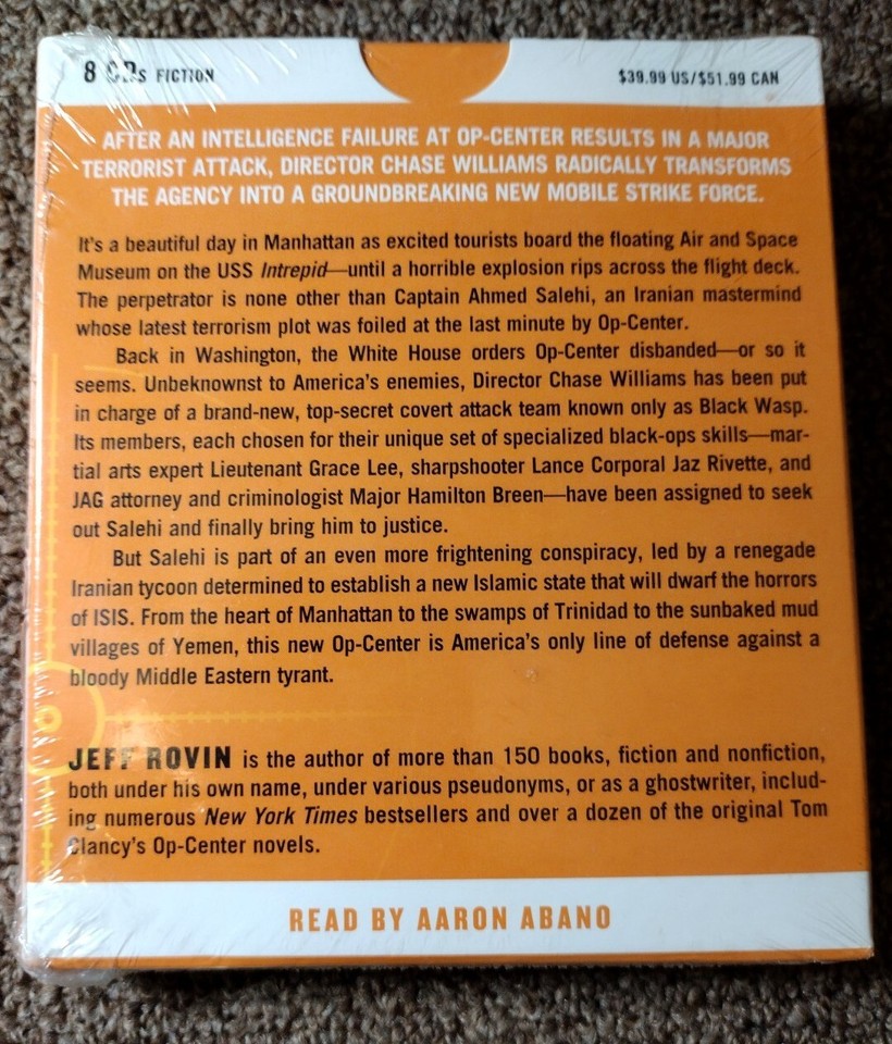 Tom Clancy's Op-center Sting Of The Wasp Audio CD By Jeff Rovin | eBay