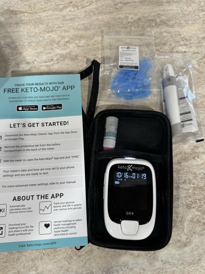 Keto-Mojo GK+ Blood Glucose B-Ketone Dual Monitoring System **Read** | eBay