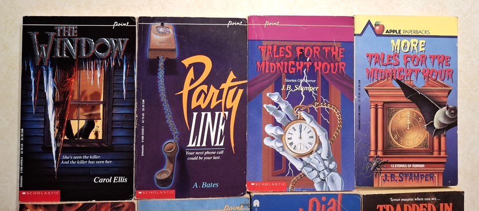 Vintage YA Teen Horror Books Lot 1980s 1990s Pulp Point Scholastic ...