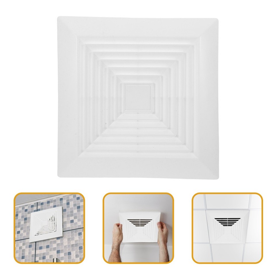 Bathroom Fan Grille Cover Plastic Exhaust Fan Cover With Springs For ...