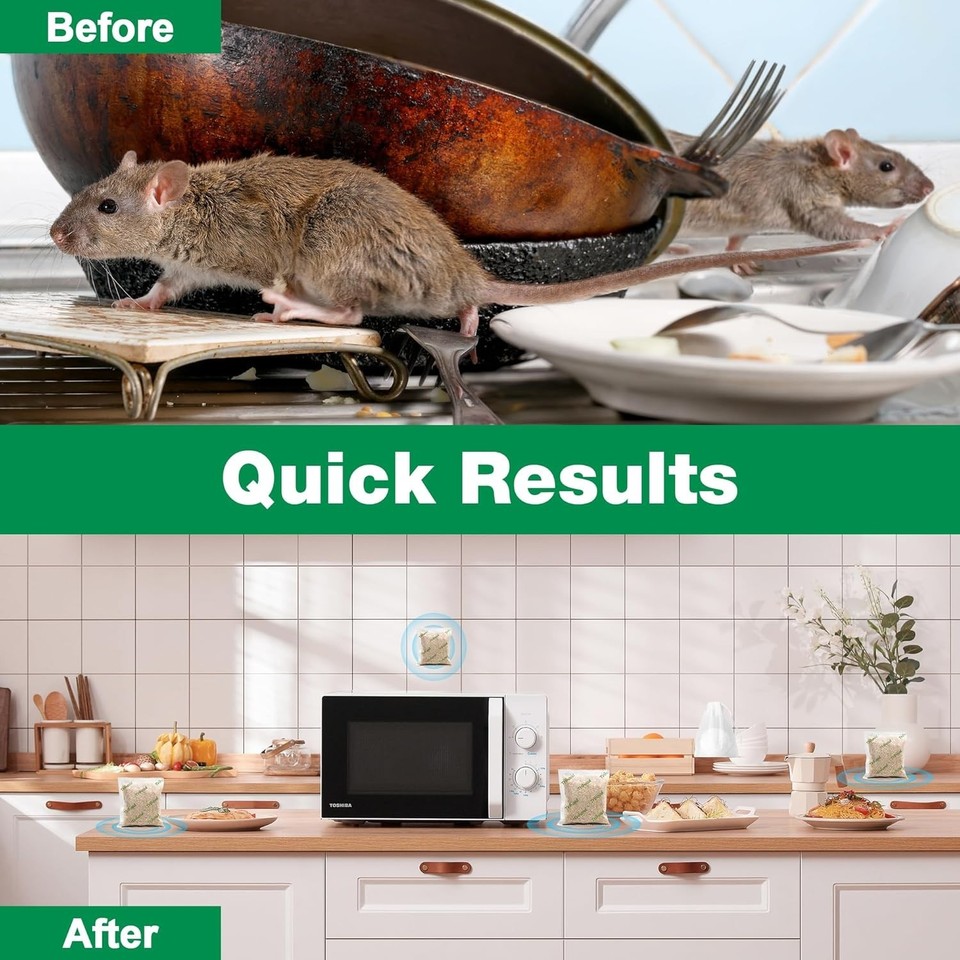 12 Pack Vamoose Natural Rodent Pest Control Repellent Pouch Peppermint ...