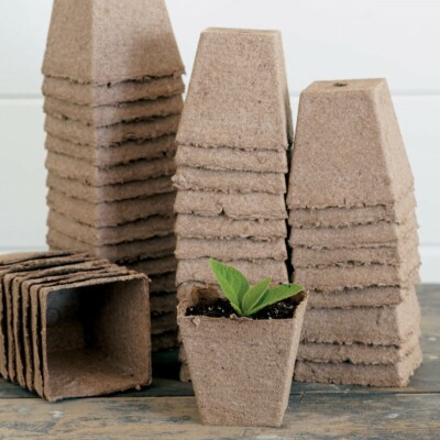 Jiffy Pot, Single Square, 3.5" X 4.0", 5 Pack, POTS, 5 Cells ...