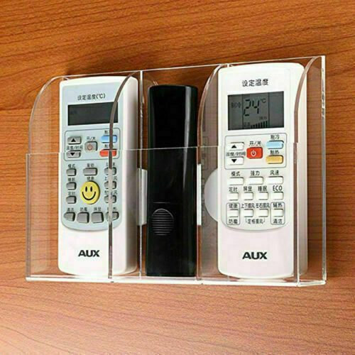 TV Remote Control Holder Wall Mount Storage Box Media Home Organizer ...