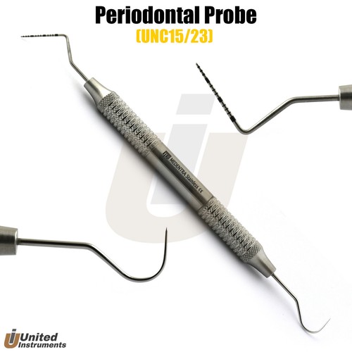 MEDENTRA Dental Perio Explorer Probe UNC15/23 Color Coded Hollow Handle ...