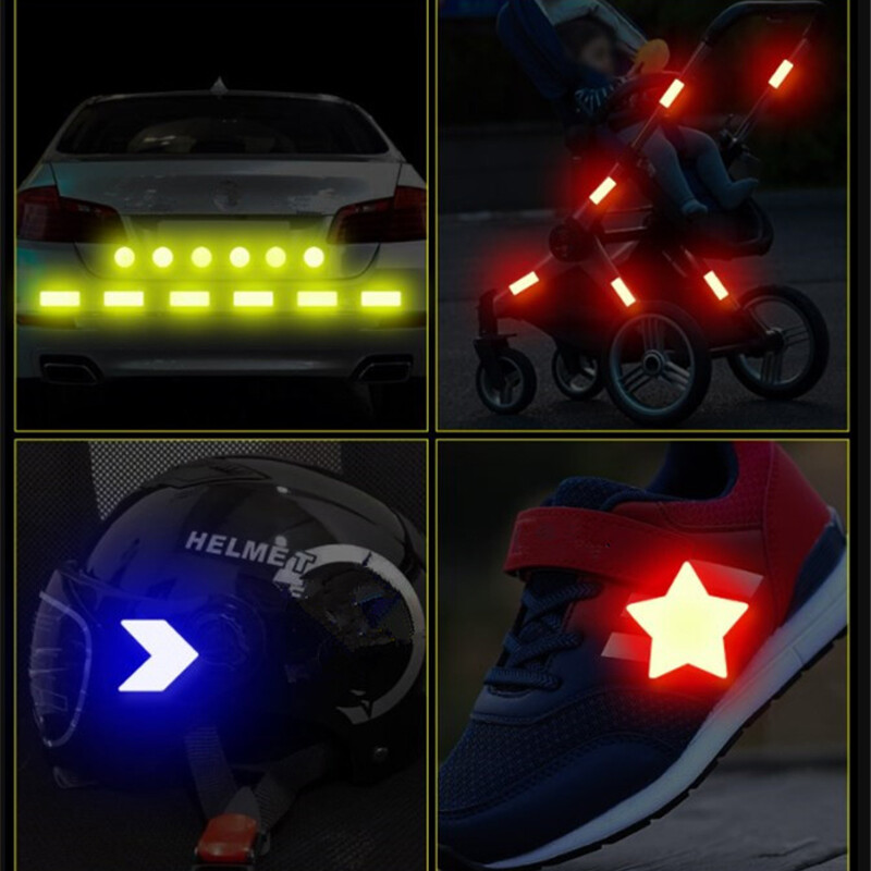 Motorcycle Helmet Decal Night Warning Sign Reflective Sticker ...