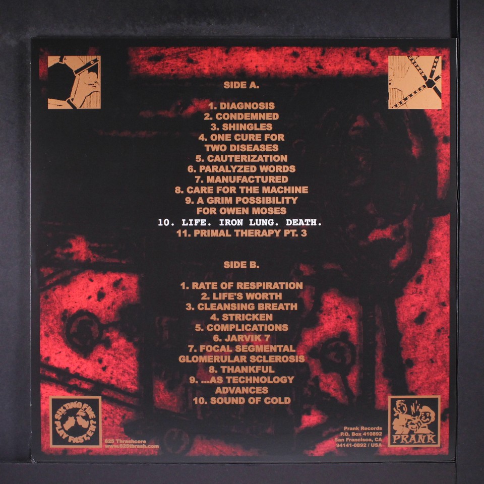 IRON LUNG: life. iron lung. death. 625 THRASHCORE / PRANK 12" LP 45 RPM ...
