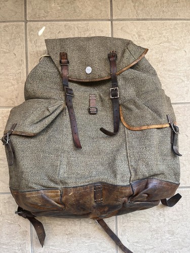 WWII Swiss Army M44 Mountain Gebirgsjäger Backpack Rucksack Salt ...