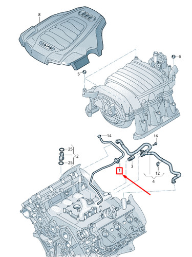NEU AUDI A8 4H MOTORZYLINDERBLOCKROHR 06E103207AG ORIGINAL | eBay.de