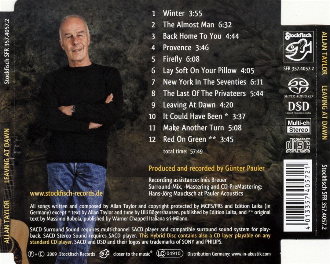 ALLAN TAYLOR LEAVING AT DAWN NEW CD | eBay