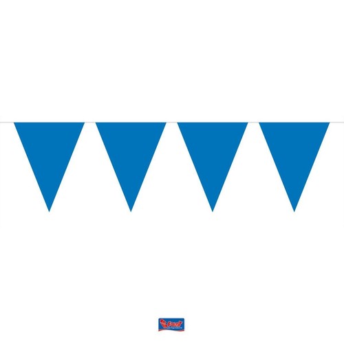 Bunting Blue 10 metres long with 15 Flags, Triangle, Plastic ...