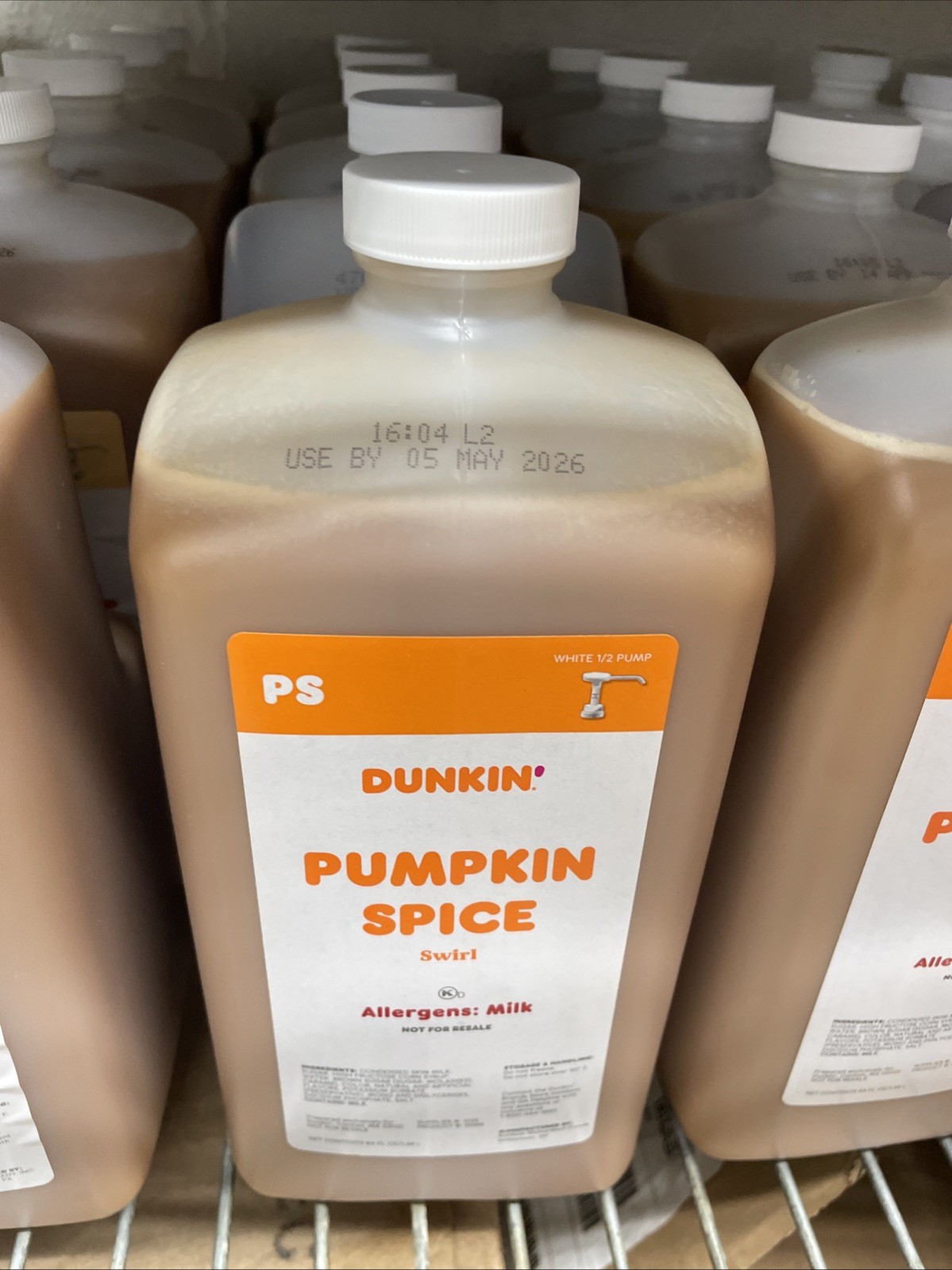 Dunkin Donuts PUMPKIN Spice Swirl 64 Oz Jug COMES WITH PUMP LIMITED ...
