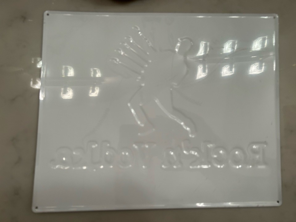 Rare Rock’n Vodka Tin Tack Metal Promo Sign * Rick Nielsen Cheap Trick ...