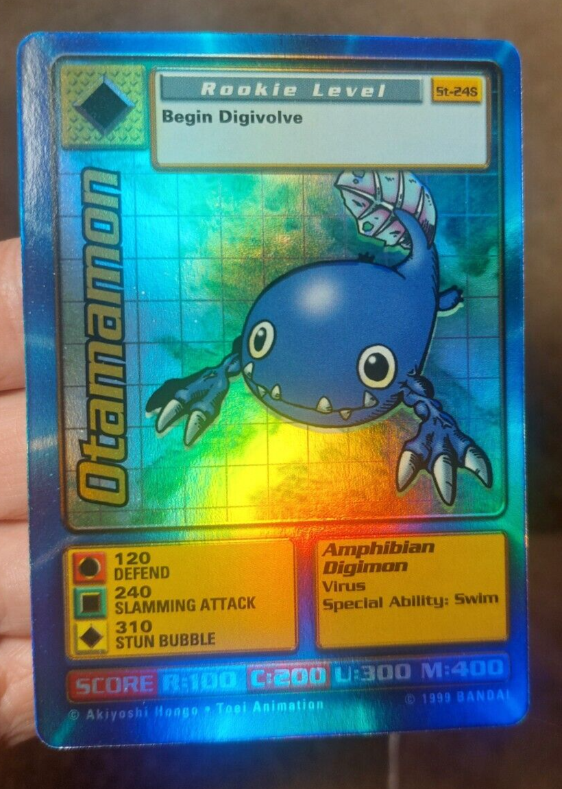 1999 BANDAI DIGIMON DIGI BATTLE SERIES 1 STARTER OTAMAMON FOIL CARD ST ...