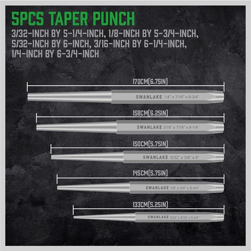Punch And Chisel Set Including Taper Punch Cold Chisels Pin Punch ...