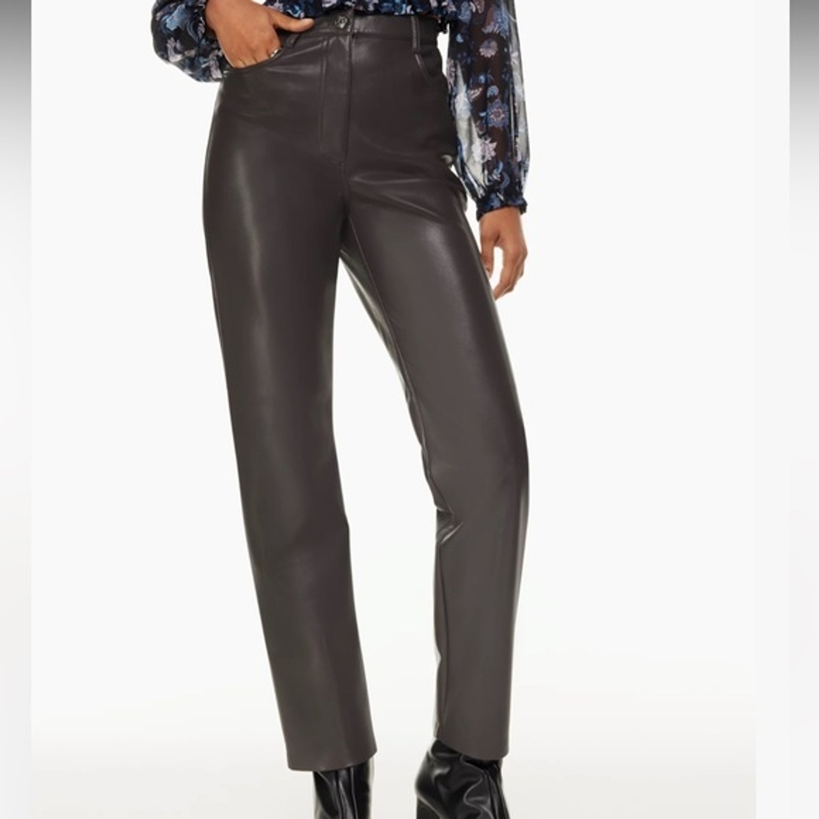 Aritzia wilfred melina vegan leather pant - Gem