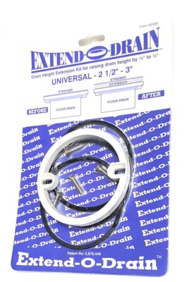Extend O Drain 2 1/2" - 3" Shower Drain Height Extension Kit | eBay