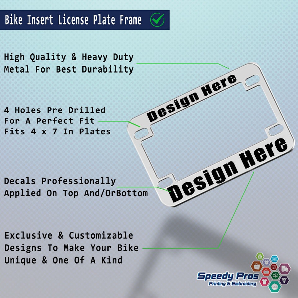 Metal Bike License Plate Frame Fight Me I'M Irish Funny Motorcycle ...