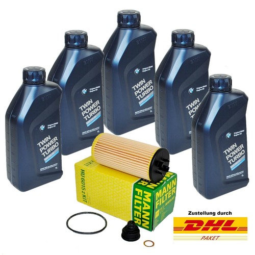 ORIGINAL 5L BMW SAE 5W-30 Motoröl MANN Ölfilter HU6015zKIT BMW 2er X1 ...