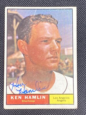 Ken Hamlin Angels Signed Auto Autographed 1961 Topps Card #263 ~ COA | eBay