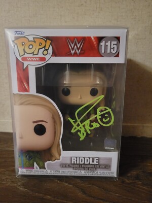 MATT RIDDLE SIGNED & INSCRIBED WWE FUNKO POP JSA COA AUTOGRAPHED RAW ...