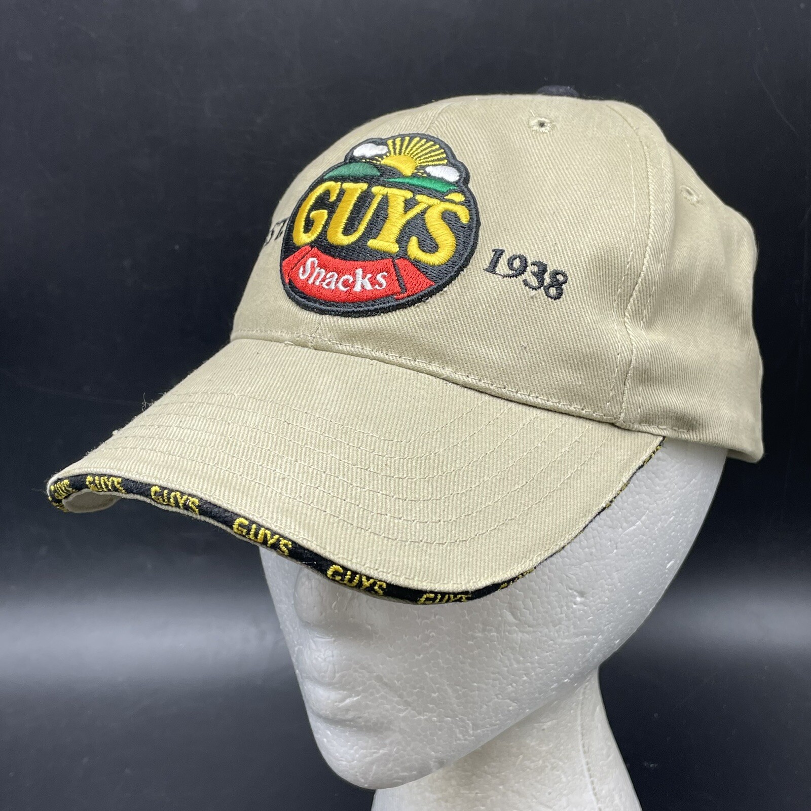 Guys Snacks Potato Chip Ball Cap Hat Tan Embroidered … - Gem