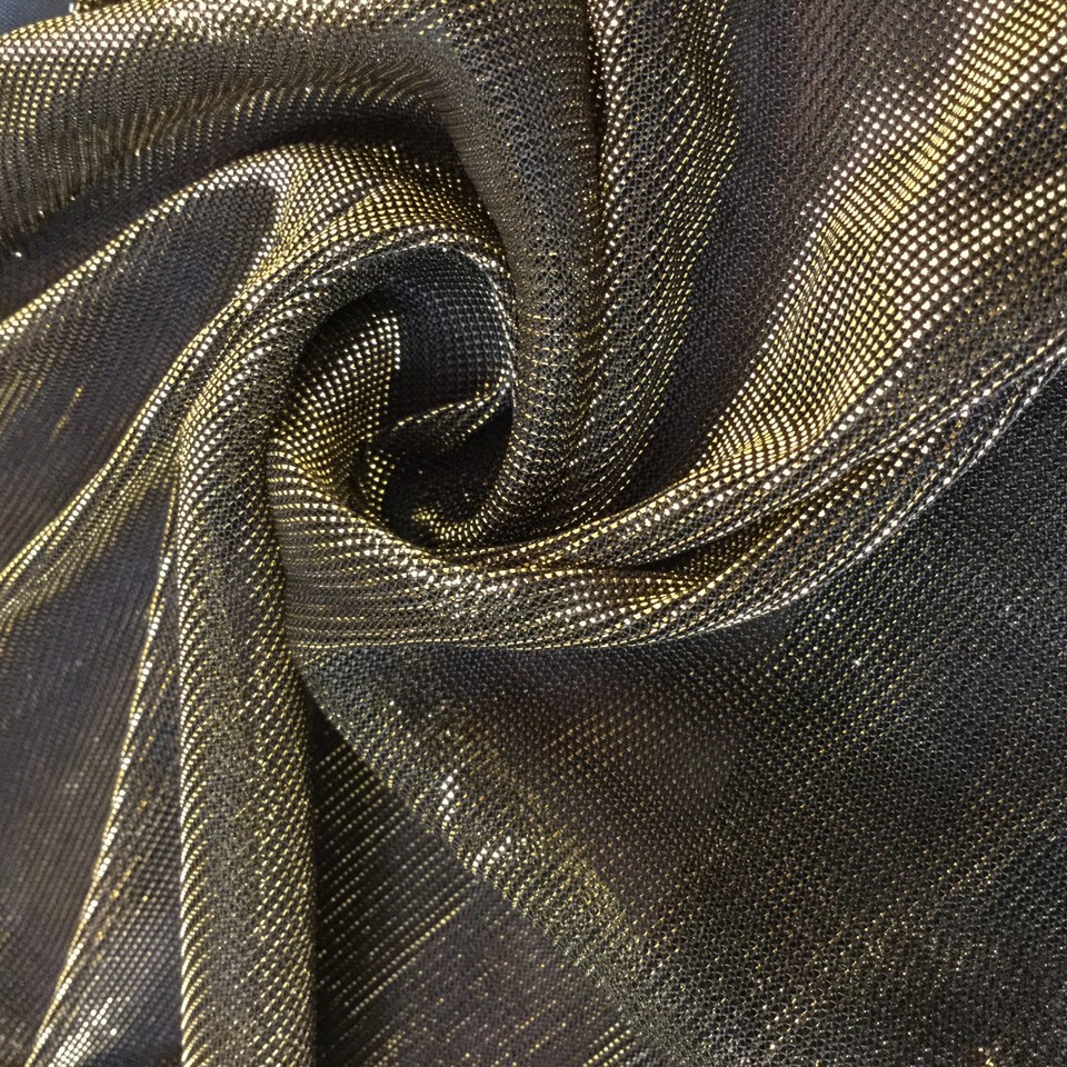 Cejon Metallic Liquid Knit Black Gold Tie Shrug Long Sleeve Dance Top ...