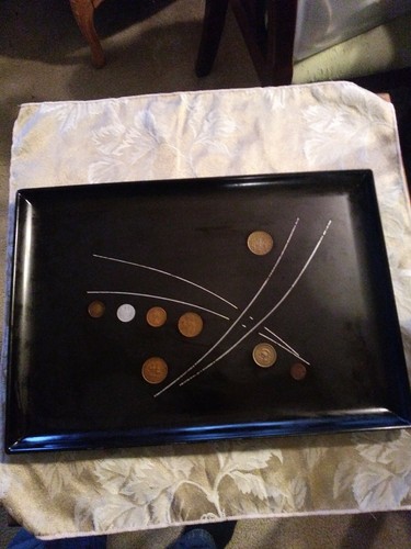 Couroc Serving Tray SILVER Inlaid World Coins Mid Century Vintage | eBay
