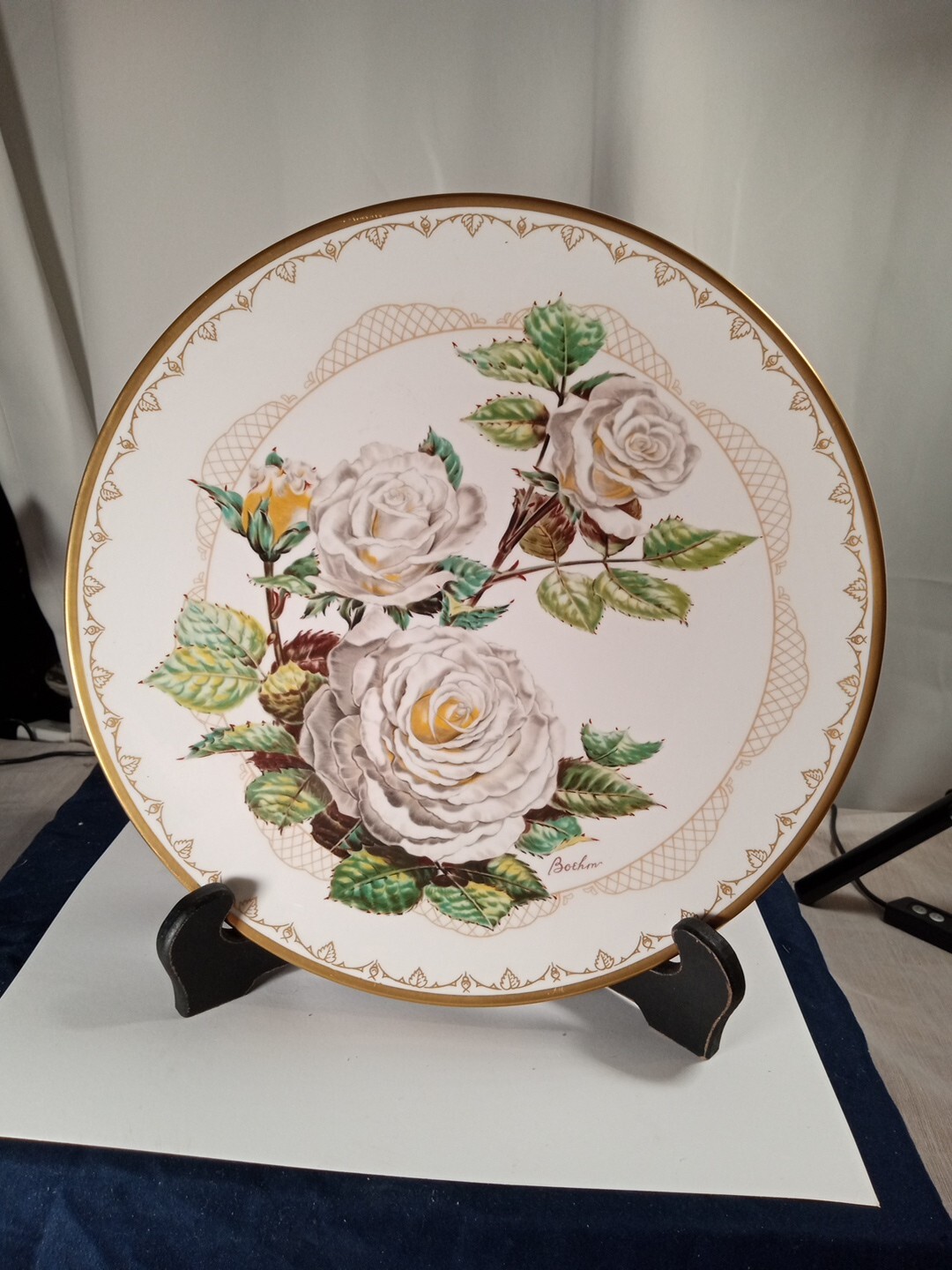 1982 Edward Marshall Boehm Roses of Excellence Collection “White ...