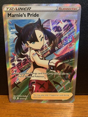 Pokemon FULL ART Marnie's Pride Brilliant Stars 171/172 Marnie Trainer ...