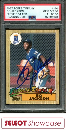 1987 TOPPS TIFFANY FUTURE STARS #170 BO JACKSON RC 4SC ELITE PSA 10 DNA ...