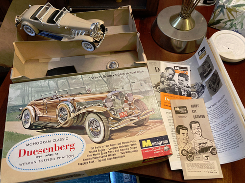 1934 Duesenberg SJ- Monogram 1/24th scale model kit, 1963 issue- kit # ...
