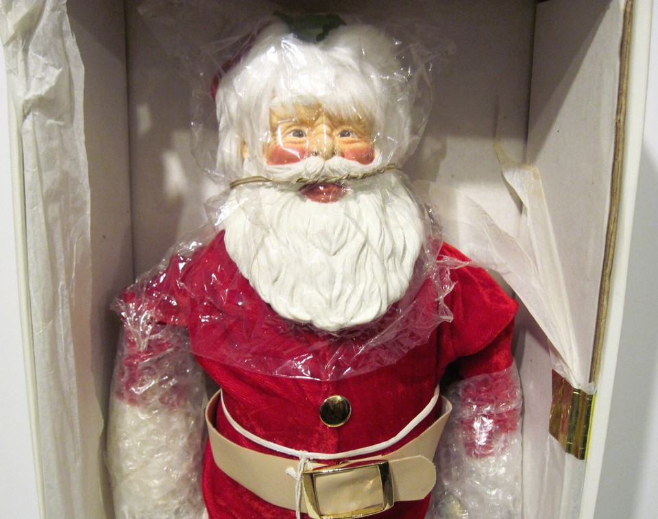 Vtg 30s Style CHRISTMAS Coca Cola Bottle SANTA CLAUS Posable Doll ...