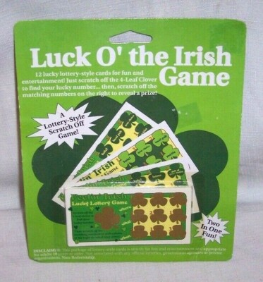 QTY 12 NEW LUCK O THE IRISH PRANK SCRATCH OFF LOTTERY TICKET PRANK JOKE ...