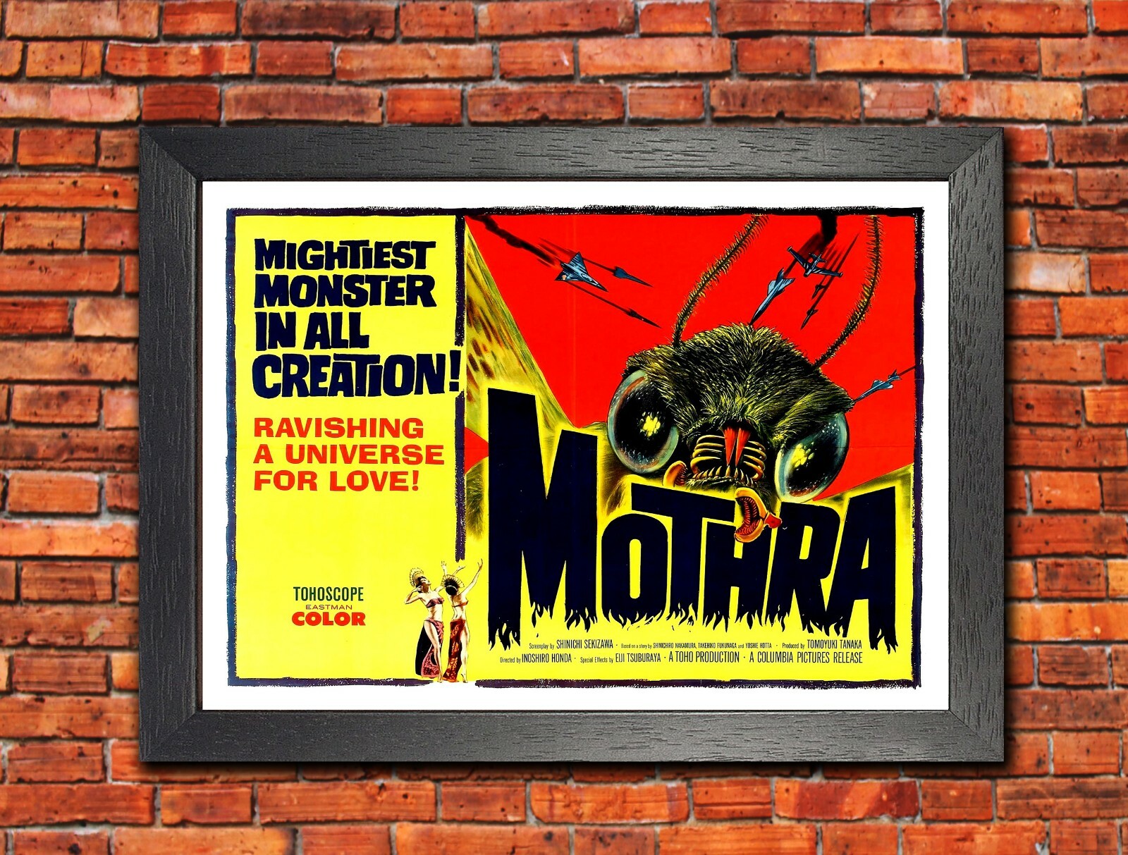 Mothra 1962 #2 Kaiju Film Advert Poster Cinema Stars Photo Retro Old ...