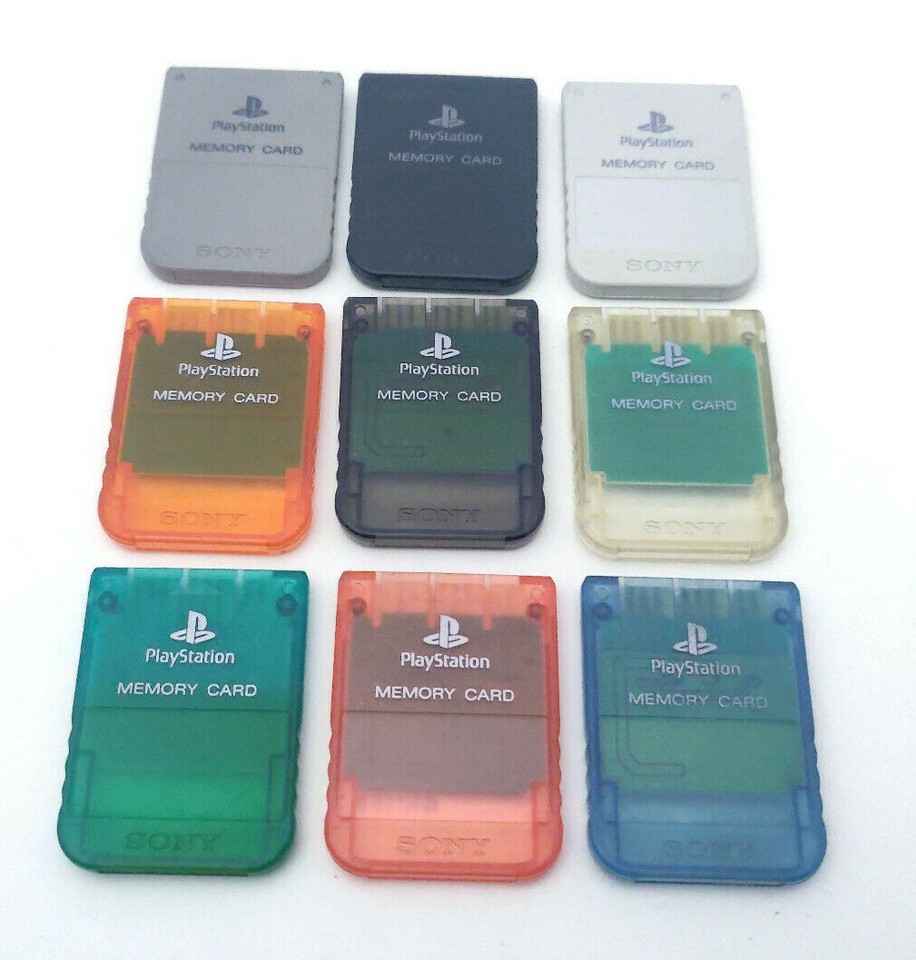 Sony Playstation 1 PS1 Official OEM 15 Block Memory Card Import SCPH ...
