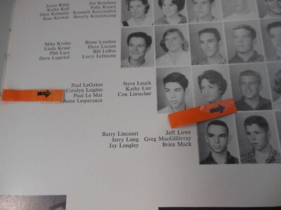 PAUL LEMAT (ACTOR) 1961 NEWPORT HARBOR HIGH SCHOOL YEARBOOK/NEWPORT ...