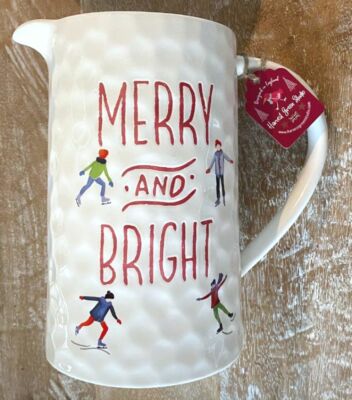 Harvest Green Studio ENGLAND MERRY & BRIGHT Ice Skating Christmas ...